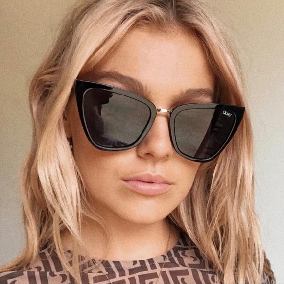 Quay Australia Accessories Quay Sunglasses Reina Black Cat Eye Nwt